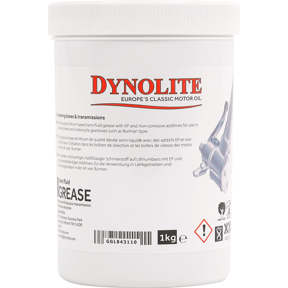 DYNOLITE SEMI-FLUID GREASE 1KG , STEERING BOXES & TRANSMISSIONS ...