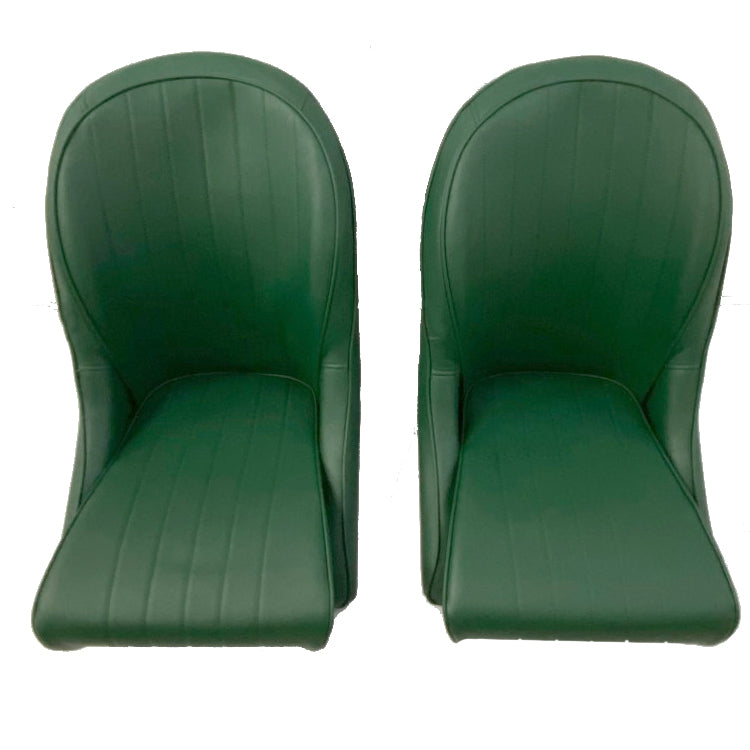 PAIR, VINTAGE LOW ROUND BACK, BUCKET SEATS + RUNNERS – Philips Classics