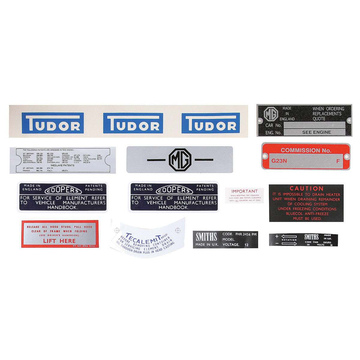 DECAL KIT MGB ROADSTER 1962-1965 – Philips Classics