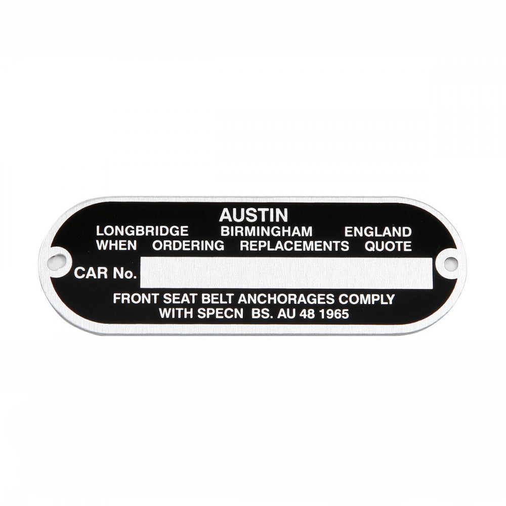 CHASSIS NUMBER PLATE – Philips Classics